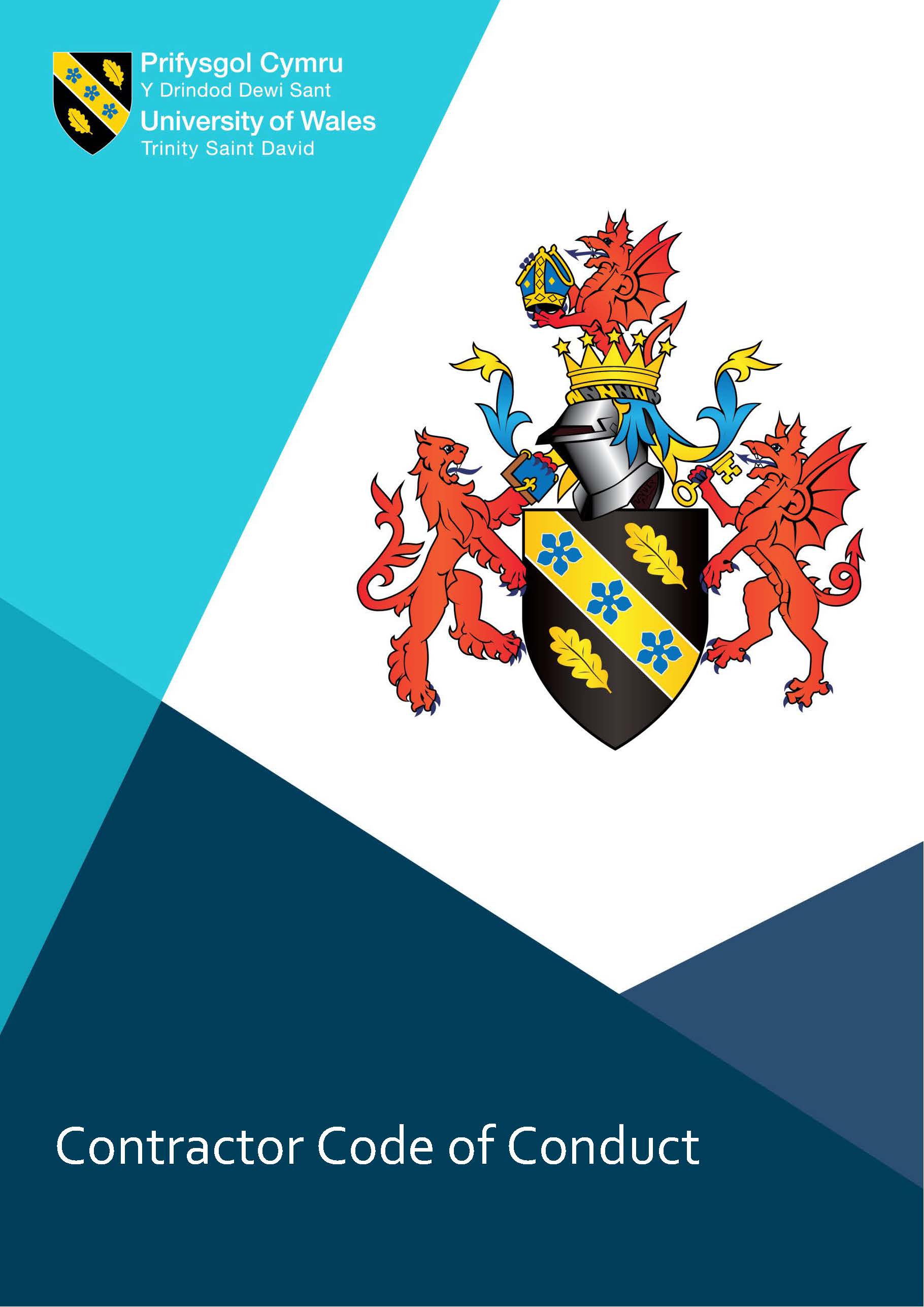 Cymeradwyo cod Ymddygiad Contractwr PCYDDS / UWTSD Contractor Code of ...